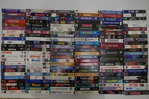 144x MOVIE VHS TAPE HORROR SCI FI ADVENTURE ROM COMEDY DRAMA KIDS ...