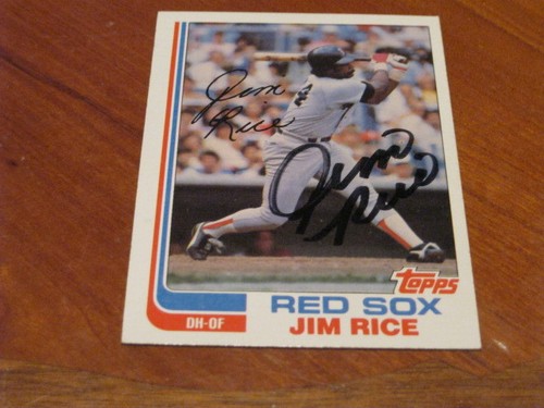 JIm Rice Autographed Baseball Card JSA Auc Cert | eBay