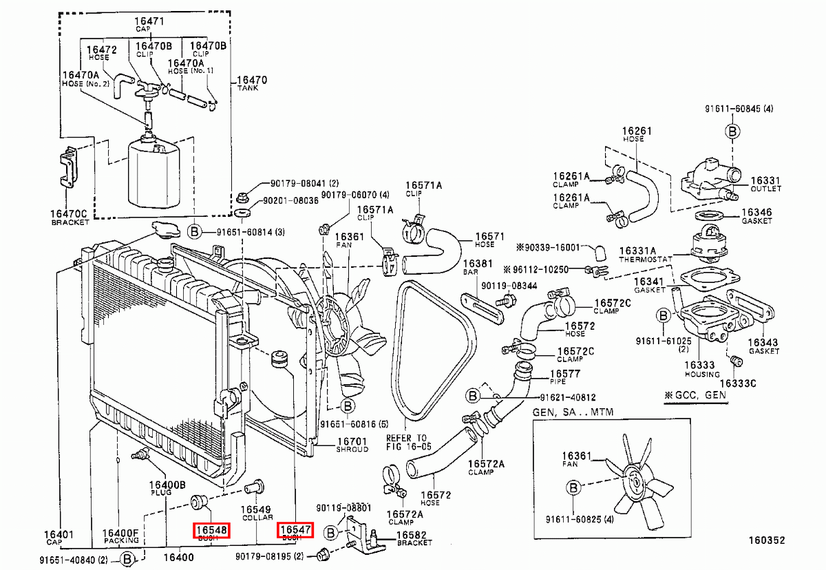 Genuine LandCruiser HJ75 HDJ79 HDJ78 FZJ79 Upper Radiator Mount Bush ...
