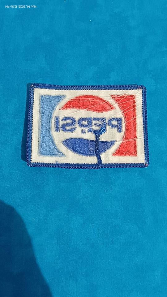 PreOwned Vintage Cloth Patch PEPSI LOGO RED WHITE BLUE EMBROIDERY CLEAN ...