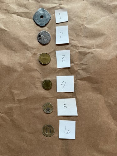 Vintage Various Metal Tokens - Lot of 6 | eBay