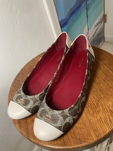 Coach Women's Monogram Cap Toe Flats - Size 7B - Great Condition ...