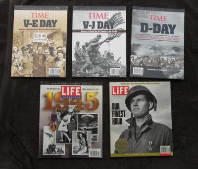 5 Time D-Day V-E VE Day V-J VJ Day WW2 Life Finest Hour World War 2 ...