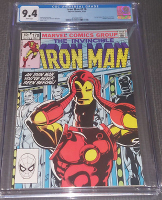 INVINCIBLE IRON MAN #170 CGC 9.4 (1983) 1st Full Jim Rhodes as Iron Man ...
