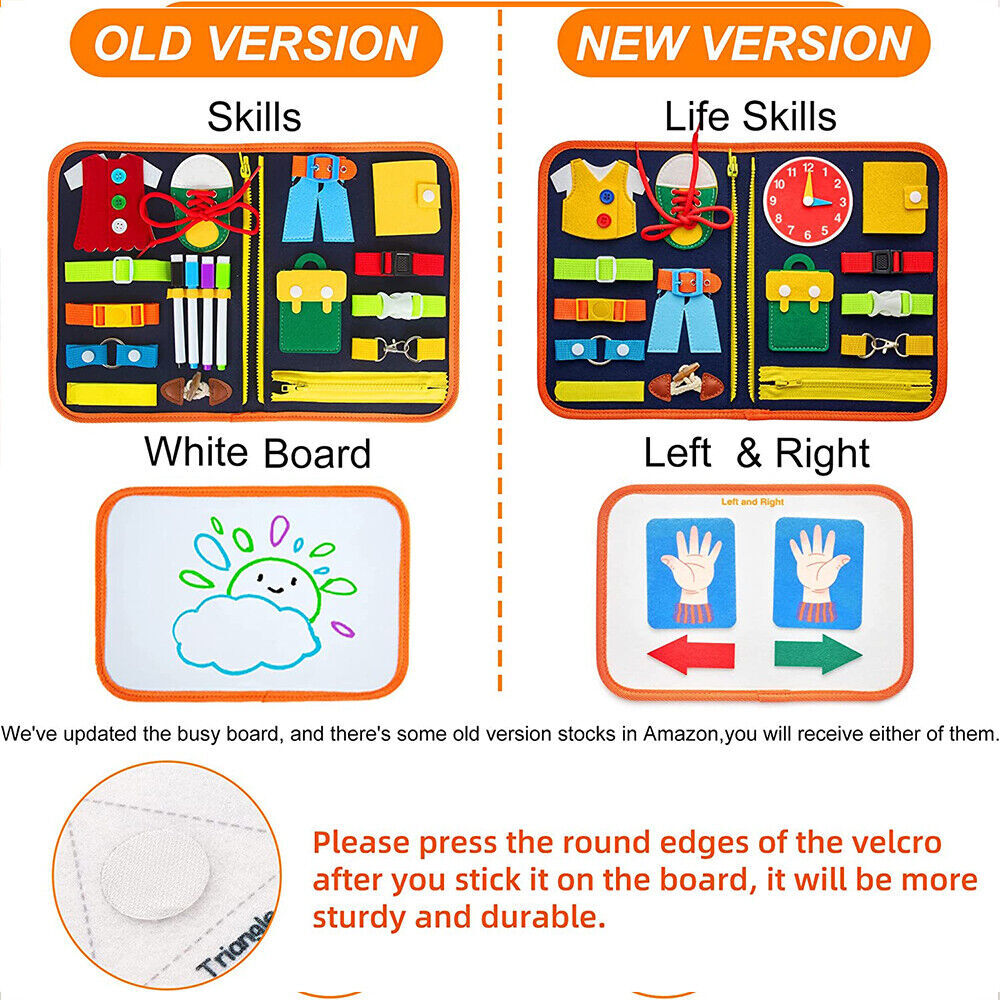 Toddlers Felt Busy Board Quiet Book Toy Activity Learning Board ...