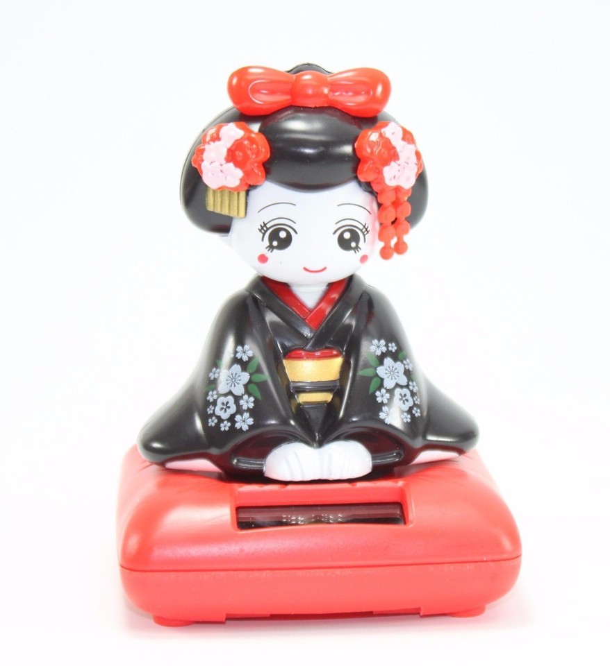 Lovely Geisha Girl Dancing Solar Power Toys Bobblehead Dolls Xmas Gifts ...