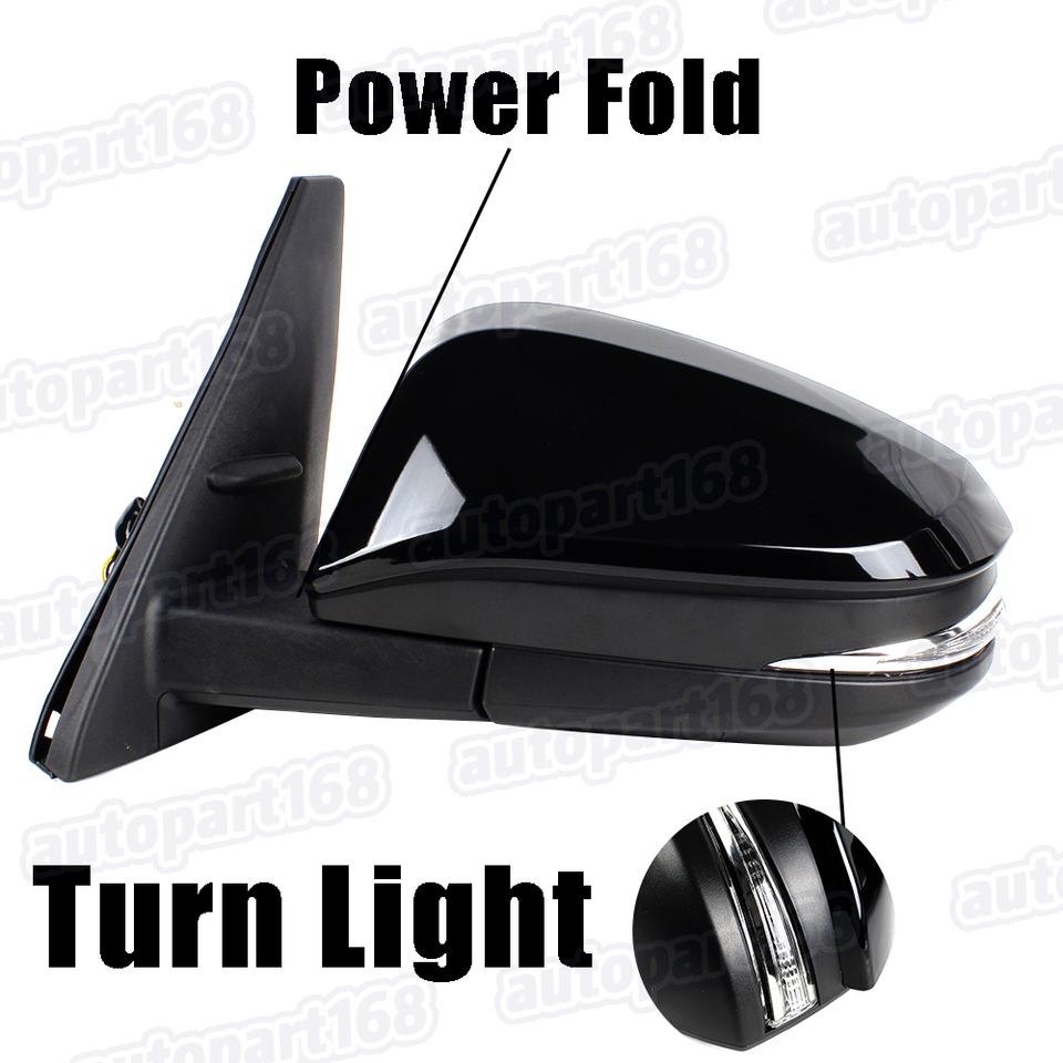 For 2014-2021 Toyota 4Runner Left Driver Side Mirror Black 9Pins Puddle ...