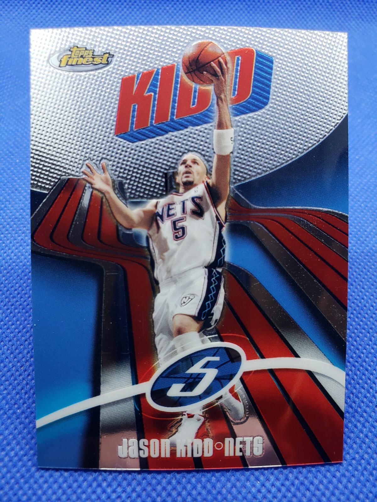 2003 Topps Finest JASON KIDD Basketball card NEW JERSEY NETS Brooklyn ...