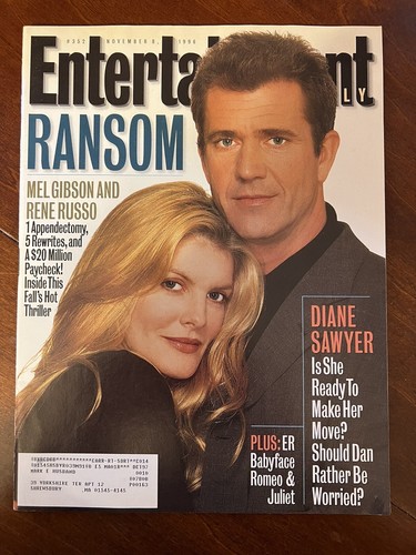 Entertaiment Weekly Magazine Mel Gibson Renee Russo #352, November 8 ...