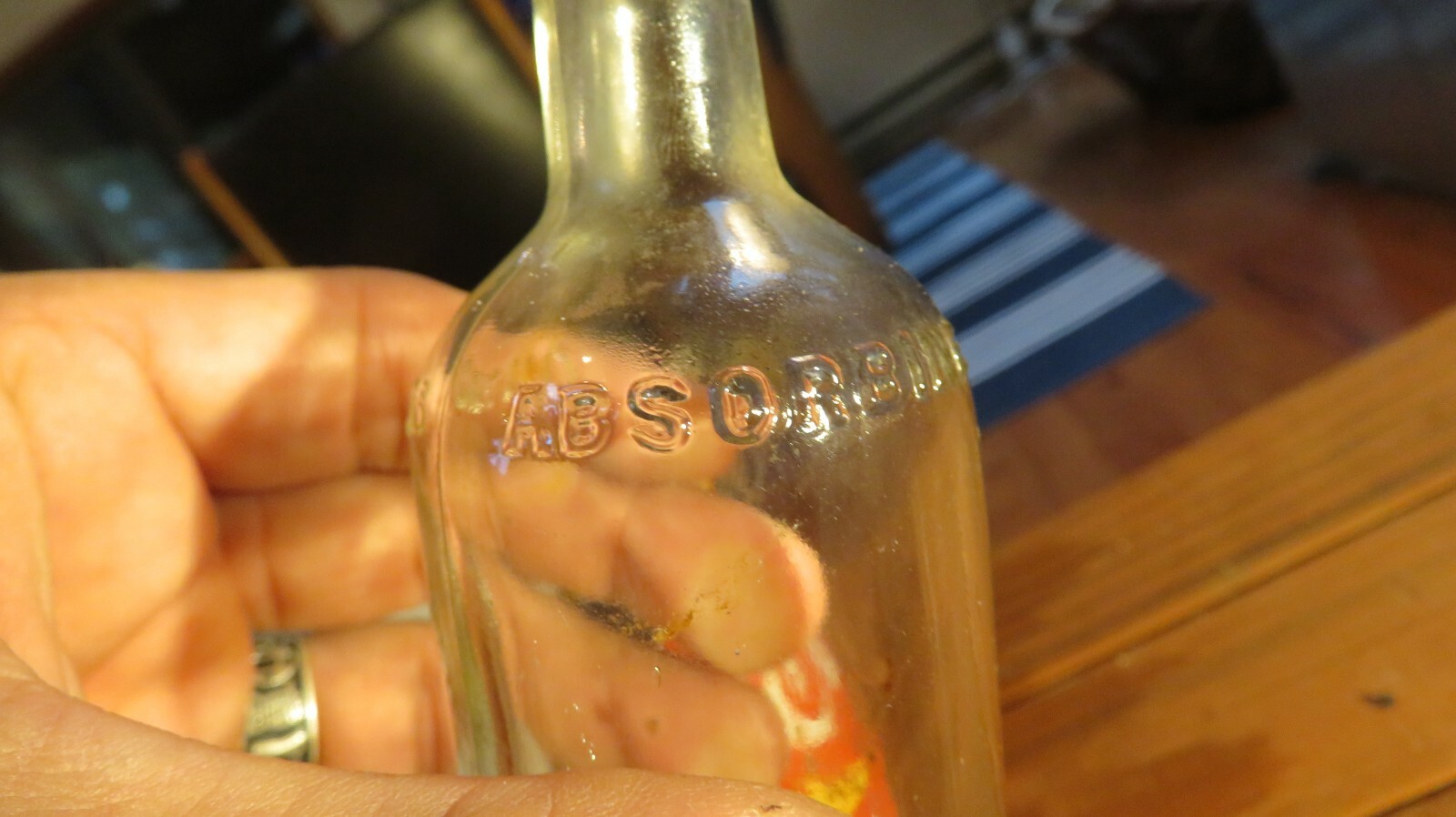 VINTAGE ABSORBINE JR. MEDICINE BOTTLE 1940's W.F YOUNG INC METAL LID ...