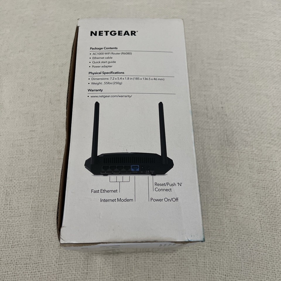 Netgear AC1000 WiFi Router WiFi 5 Model R6080 691043296590 | eBay