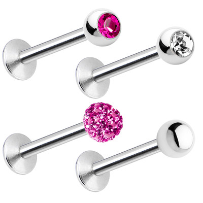 4-Pack of Labret Monroe Piercing Barbell 16ga Combo Pack | eBay