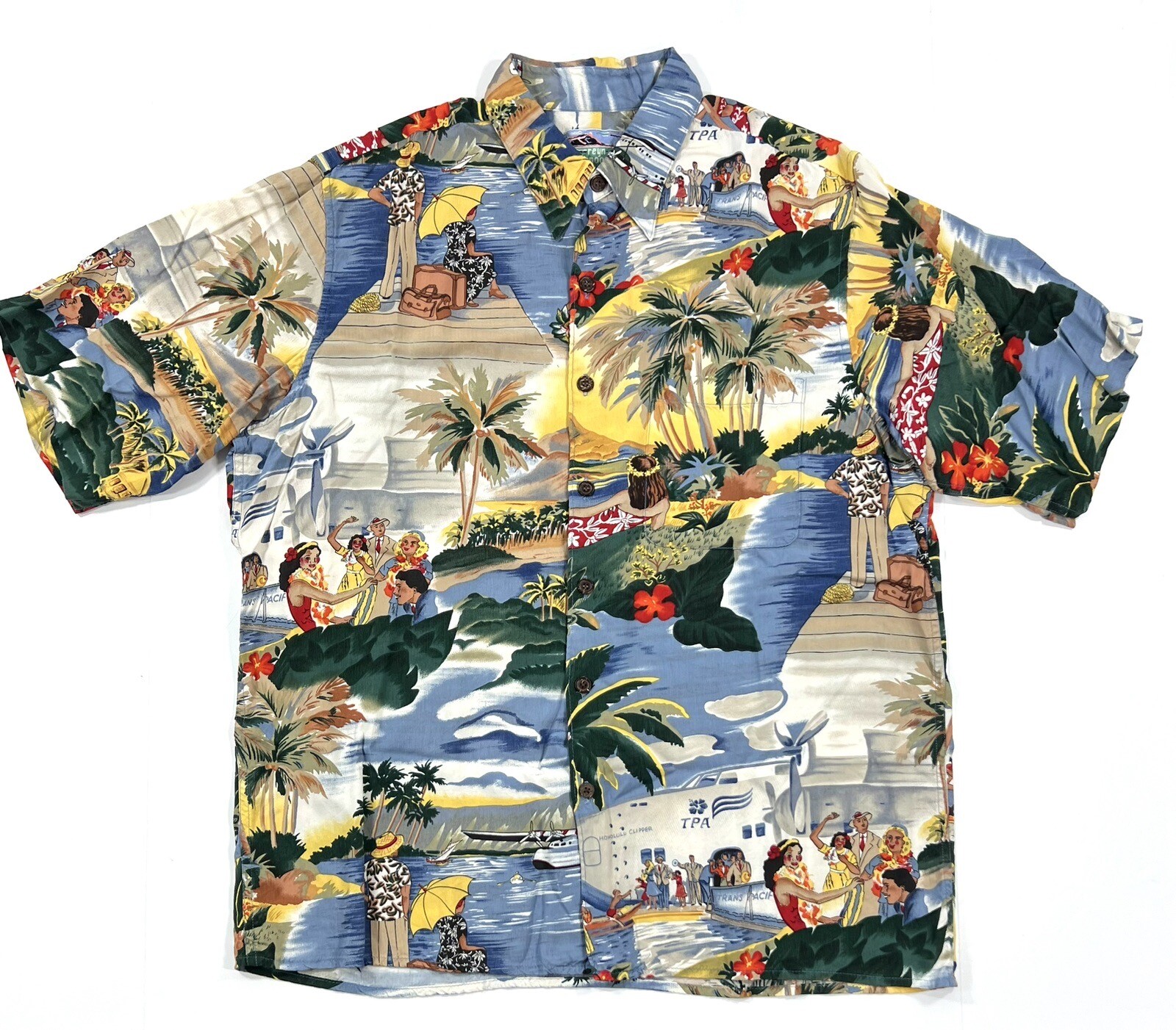 Vintage Reyn Spooner Medium Hawaiian Lounge Shirt Ray… - Gem