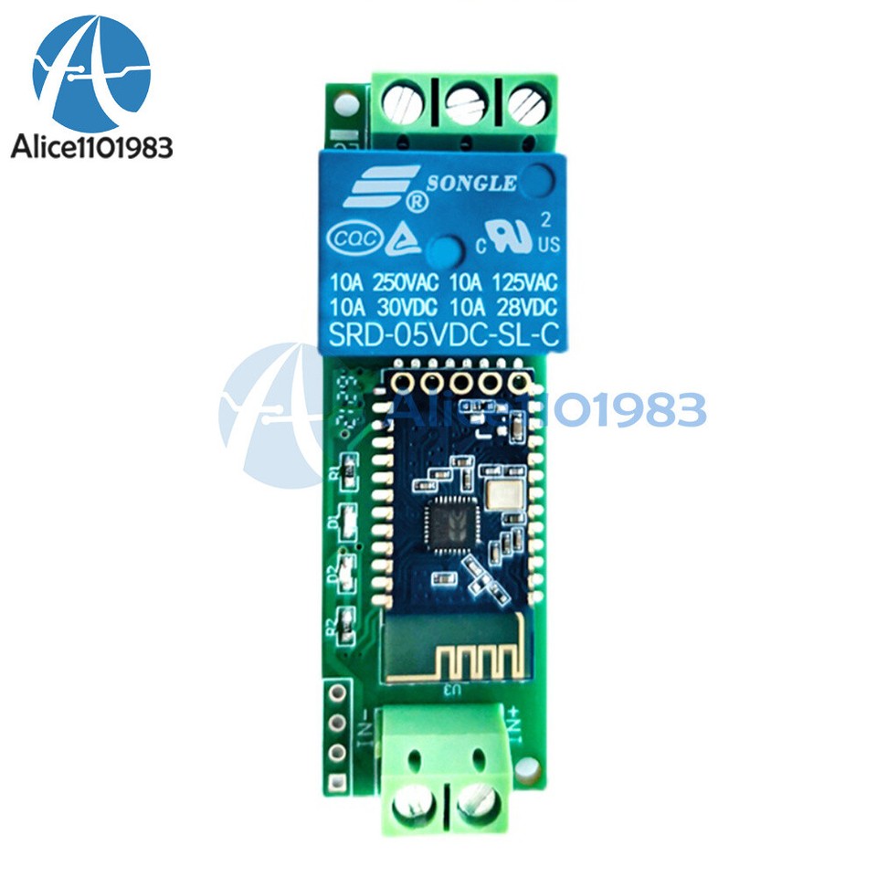 DC 12V 1 Channel Bluetooth Relay Module APP Control Switch IoT Smart ...