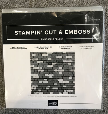 Stampin' Cut & Emboss Brick & Mortar 3D Embossing Folder 6x6 | eBay