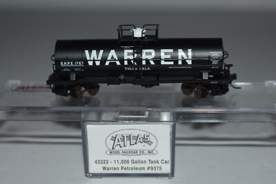 N Scale Atlas 43322 Warren Single Dome Tank Car 1767 C46496 | eBay
