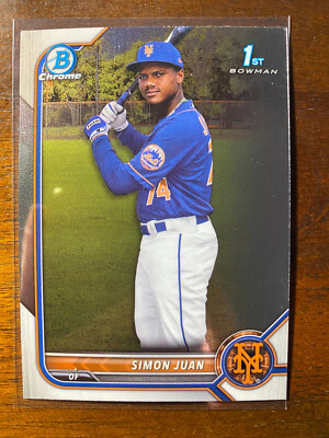 2022 Bowman Chrome Simon Juan #BCP-170 1st Prospect New York Mets | eBay