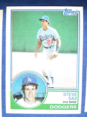 1983 TOPPS #245 STEVE SAX LOS ANGELES DODGERS FREE SHIPPING MVP HOF MLB ...