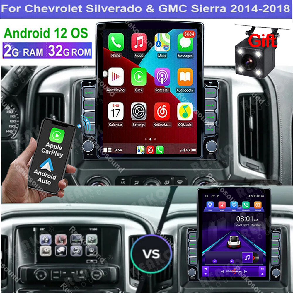 2014-2018 For Chevrolet Silverado & GMC Sierra GPS Car Radio Android 13 ...