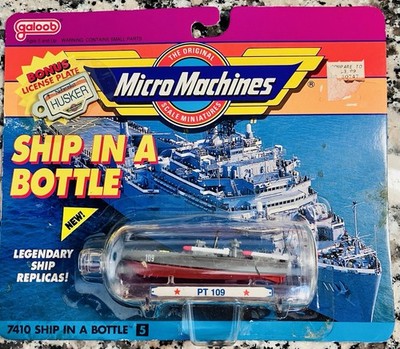 1990 Galoob Micro Machines Ship In A Bottle #5 PT-109 PT Boat ...