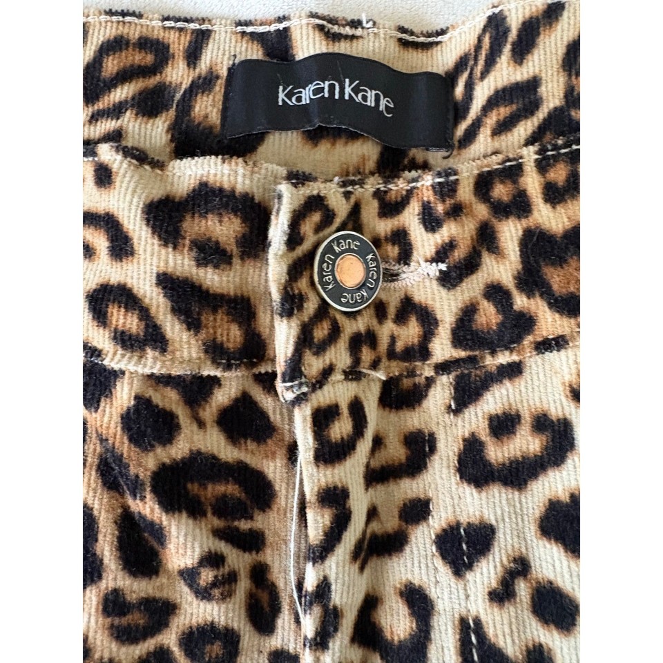 NWT Karen Kane Leopard Print Corduroy Pants 'Jeans' Women's Size 10 ...