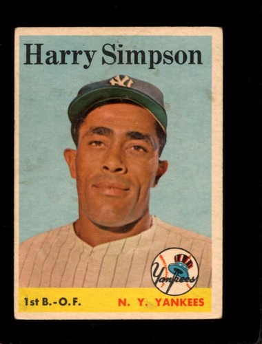 1958 TOPPS #299 HARRY SIMPSON GOOD+ YANKEES *NY1666 | eBay