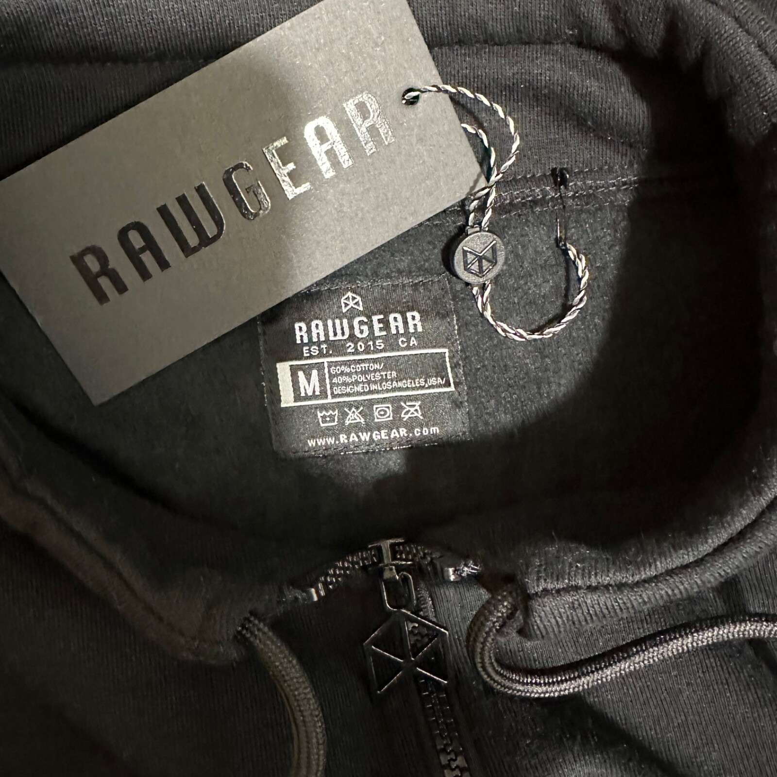 RawGear Mens Size M Black Pullover Quarter Zip Fleece Jacket NWT Style ...