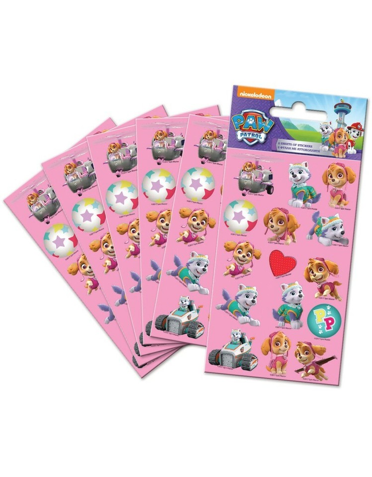 Childrens Character Fun Stickers 6 Sheets Party Pack Loot Bag Fillers ...