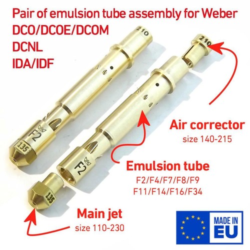 WEBER DCO/DCOE/IDA/IDF Main Jet Emulsion Tube Air Corrector Assembly ...