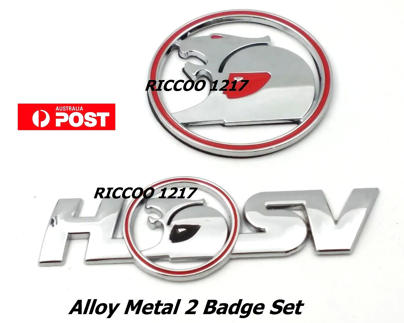 HSV alloy badges for Holden SS Maloo alloy HSV chrome & red x 2 | eBay