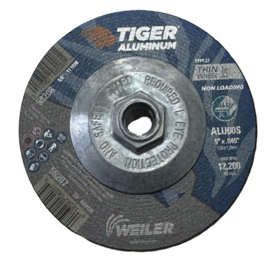 Weiler 5" x .045" x 5/8-11 Cut-Off Wheel T27 TIGER ALUMINUM 10 Pack | eBay