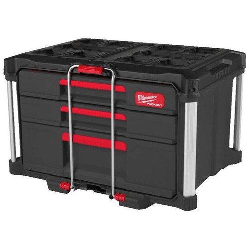 Milwaukee Packout 2+1 Drawer, Slim Organiser & Rolling Trolley Set ...