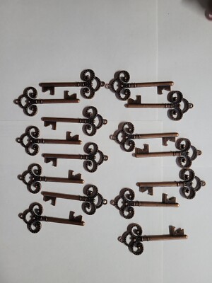 15 DECORATIVE KEYS Metal Brass Pirate Skeleton Keys Crafts Home Decor ...