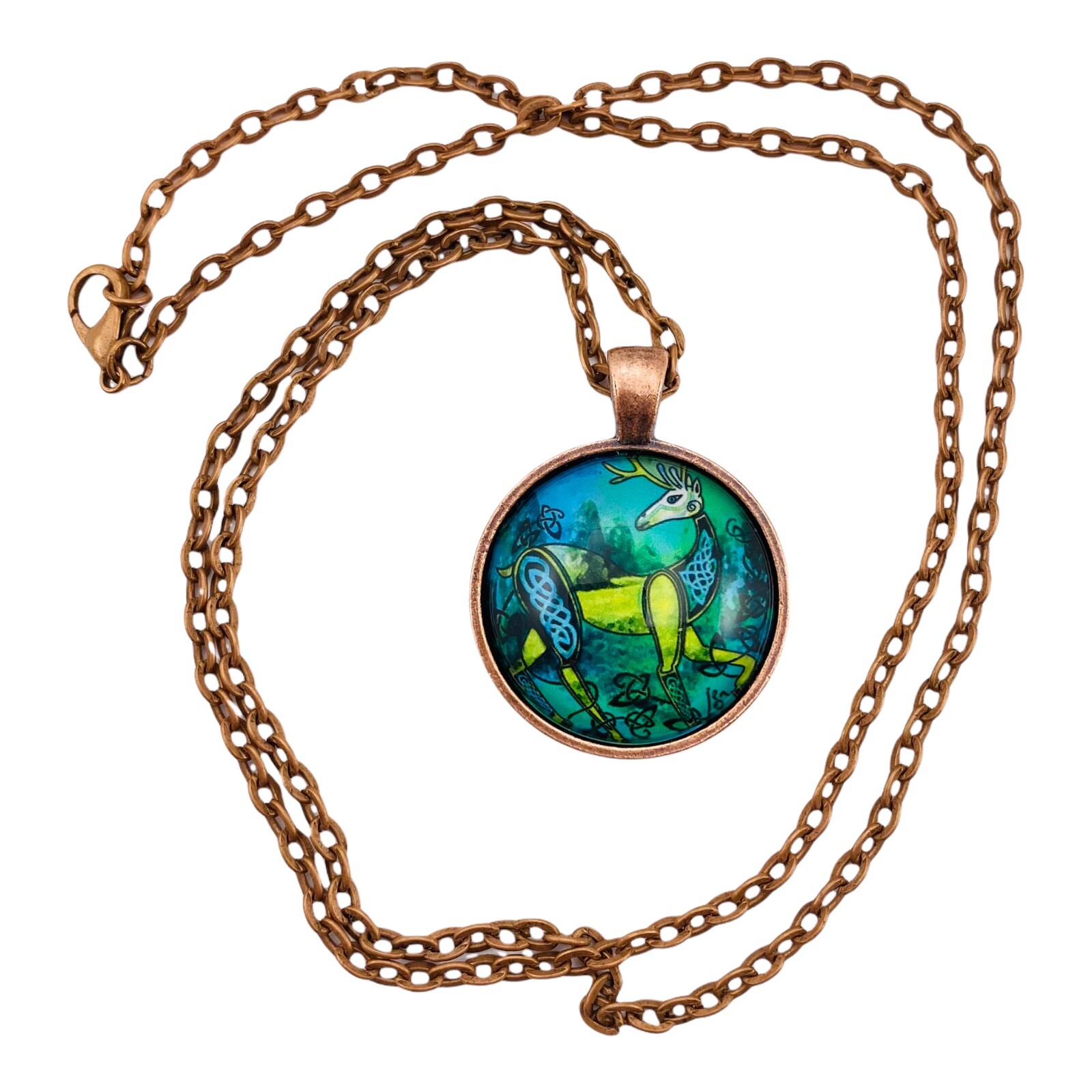 JEN DELYTH Celtic Herne Stag Pendant Necklace 24" Chain NEW with Gift ...