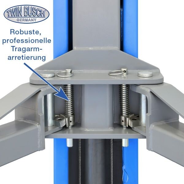 Two Post Car Lift Ramp - Twin Busch 2 Post Lift - Electronic release 4 ...