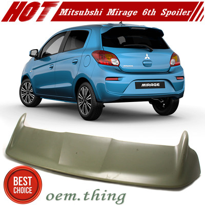 Painted Fit FOR Mitsubishi Mirage 6th Hatchback OE Trunk Spoiler 11-15 ...