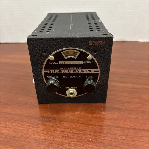Setchell Carlson 524 Signal Corps BC-1206CM Aircraft Beacon Receiver ...
