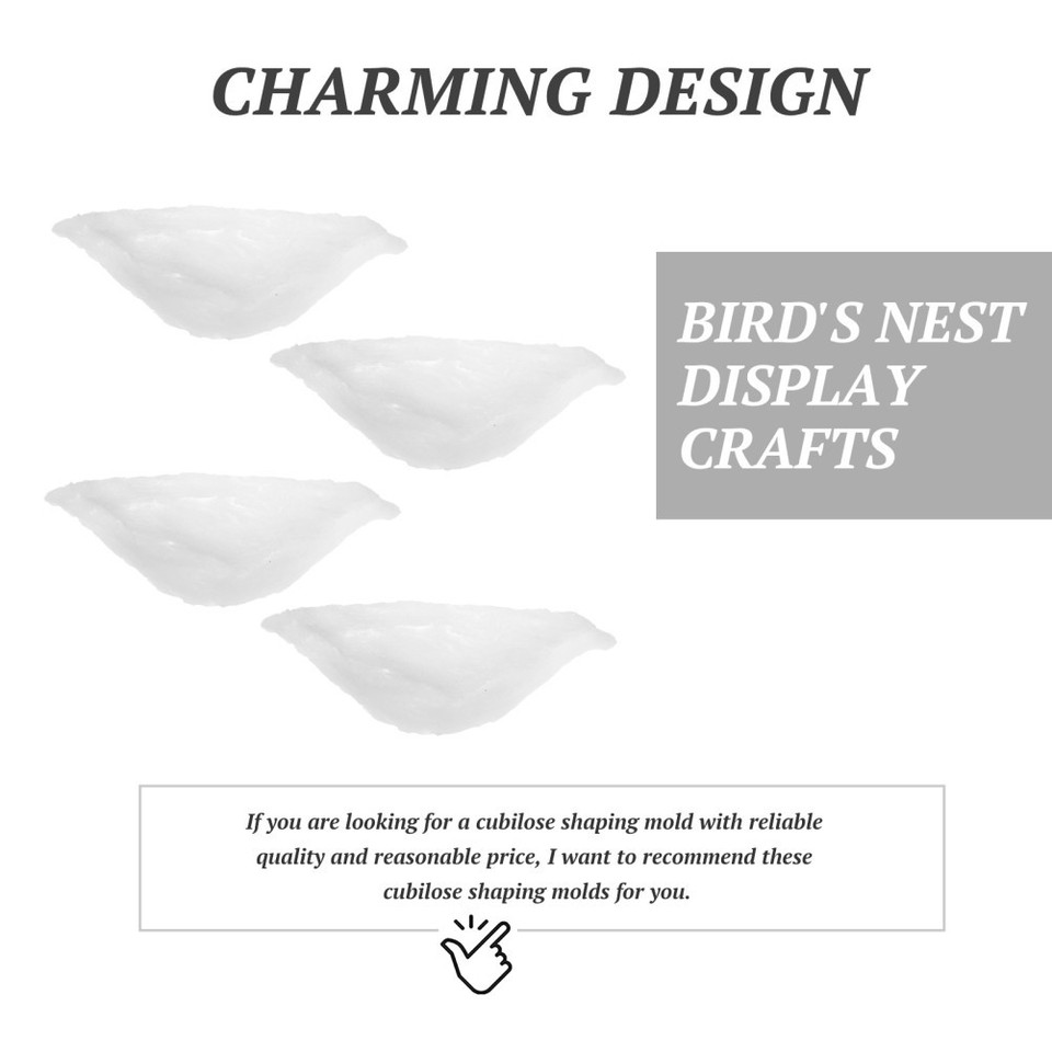 4pcs Lifelike Cubilose Ornaments Cubilose Molds Cubilose Shape Crafts ...