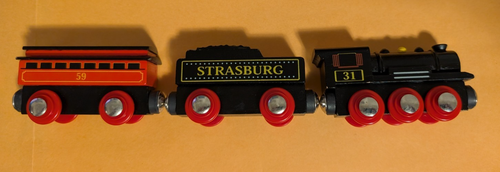 Strasburg Train Set: Engine 31, coal tender, & coach car 59- Thomas ...