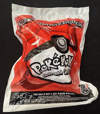 1999 Burger King Pokemon Pokeball Toy #72-15 Tentacruel (Sealed & Never ...