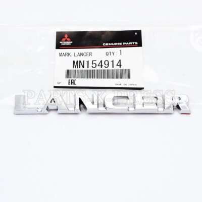 OEM GENUINE MITSUBISHI 2003-2007 REAR CHROME "LANCER" NAMEPLATE EMBLEM ...