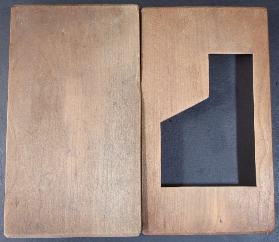 22ksg90 JAPANESE KASHIGATA WOOD CAKE MOLD BAMBOO TAKE 竹 VINTAGE HAND ...