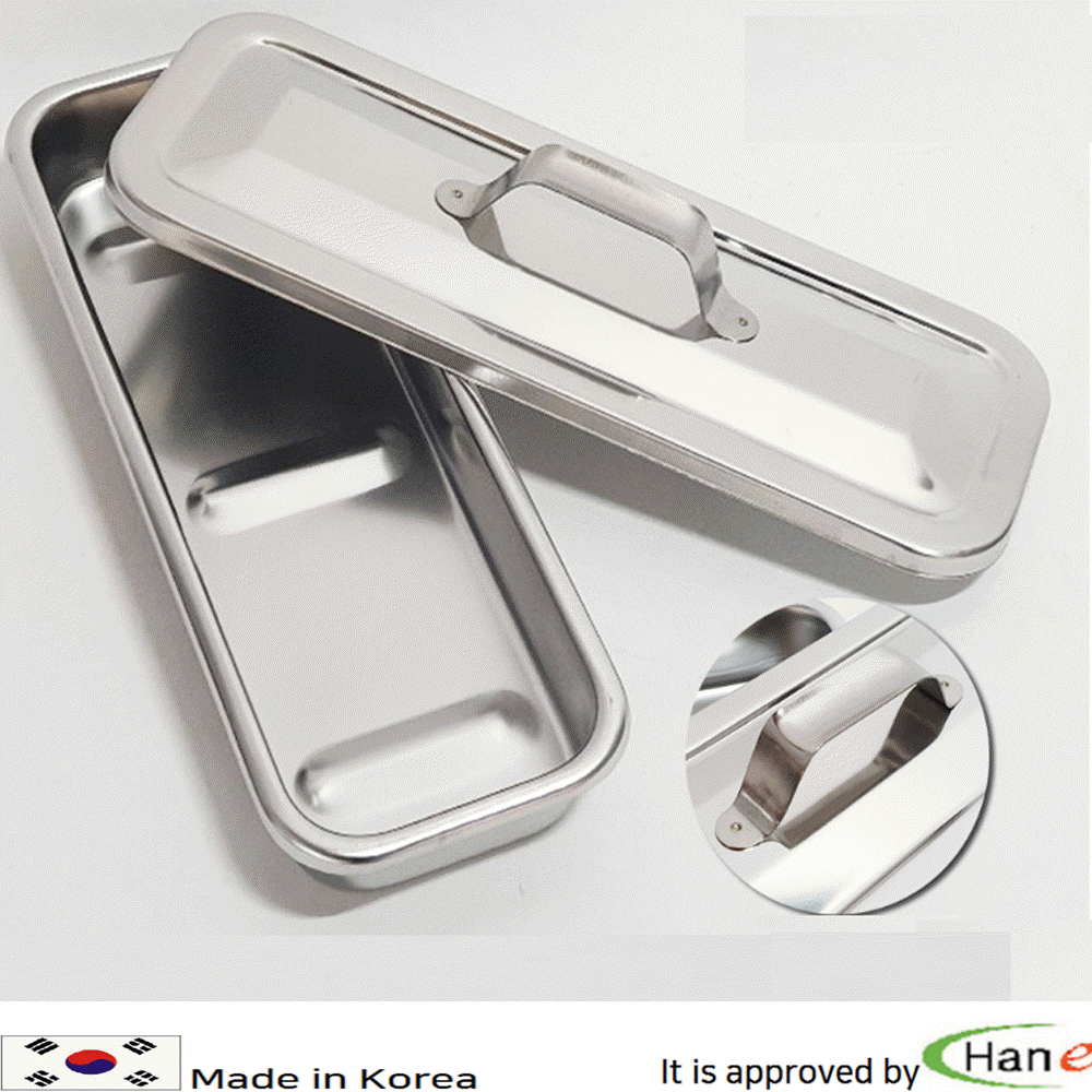 KR Stainless Steel Surgical Medical Tray Lids Handle Holder Case Jar ...