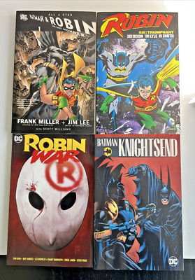 Lot 4 Batman Robin TPB Graphic novels Triumphant Knightsend War All ...