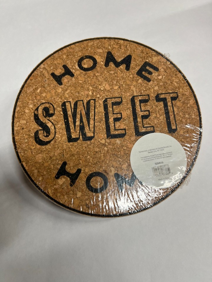 Kamenstein Home Sweet Home Cork Trivet Set with Sentiments, 3-piece ...
