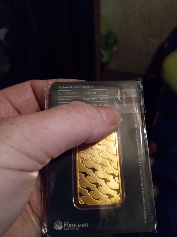 2022 The Perth Mint 1 Oz Gold Bar In Assayer Card Random Serial Number ...