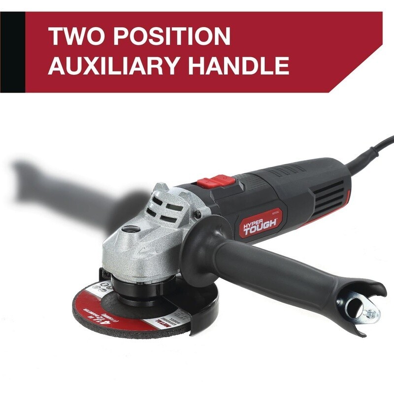 6 Amp Corded Angle Grinder Adjustable Guard 4-1/2 inch Wheel Wrench ...