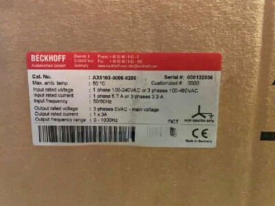 AX5103-0000 beckhoff Servo driver Brand New Fast shipping (FedEx/DHL ...