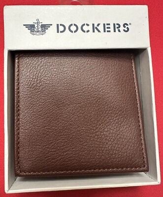 Dockers Men's Leather Bi-Fold Wallet Brown (Style -31DP220060) New In ...