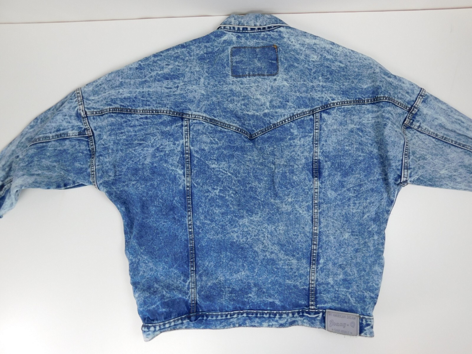 Vintage Jonny Q Mens Denim Jacket Acid Wash Size 2 - Gem